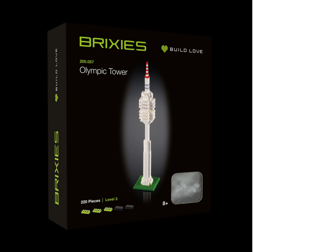 BRIXIES München Olympiaturm Klemmbaustein Set - KlemmbausteineStore